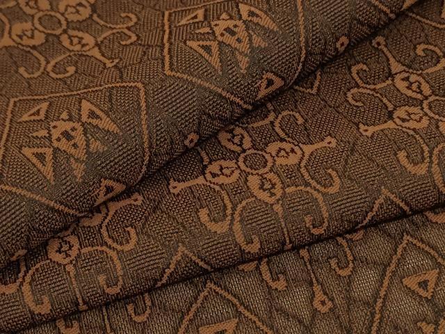 平和屋着物＊夏物　小紋　紗　花菱文　AABB6778jd