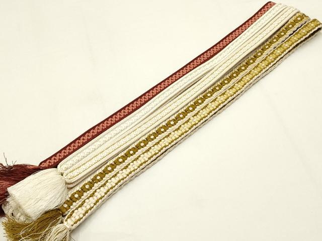 平和屋着物●和装小物　上質な帯締め4本セット　小桜組　金銀糸　暈し　逸品　AABB7083ay