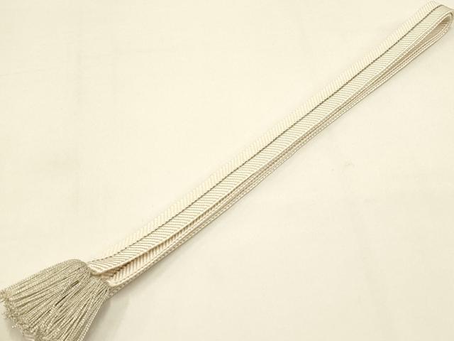 平和屋着物●創業280年　誉田屋源兵衛　和装小物　帯締め　伝統工芸士：廣澤白鳳　日光東照宮純白金糸　逸品　AABB7098ay
