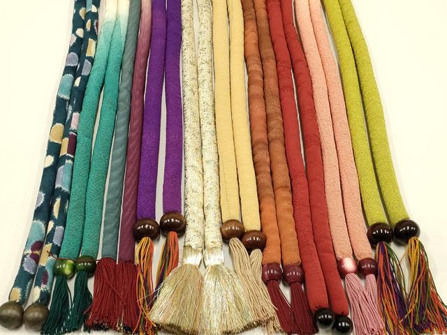 平和屋着物●和装小物　上質な帯締め10本セット　丸ぐけ　暈し　金銀糸　切り房・撚り房　逸品　AABB7101ay