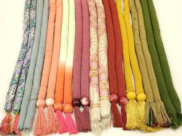 平和屋着物●和装小物　上質な帯締め10本セット　丸ぐけ　暈し　金糸　切り房・撚り房　逸品　AABB7102ay