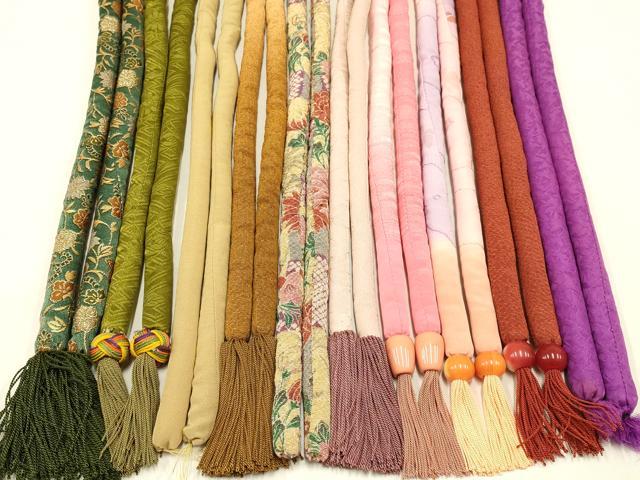 平和屋着物●和装小物　上質な帯締め10本セット　丸ぐけ　あわじ玉　暈し　金糸　金彩　切り房・撚り房　逸品　AABB7103ay