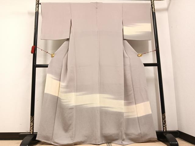 平和屋着物●訪問着　霞文　暈し染め　鬼しぼ縮緬　正絹　逸品　AABB7205ph