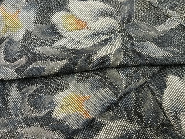 平和屋着物●上質な紬　草花文　正絹　逸品　未使用　AABB7236ph