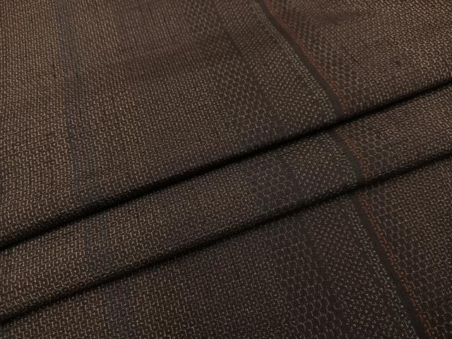 平和屋着物●結城紬　100亀甲　間道　正絹　逸品　AABB7270ph