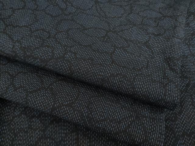 平和屋着物●結城紬　草花尽くし　正絹　逸品　AABB7337ck