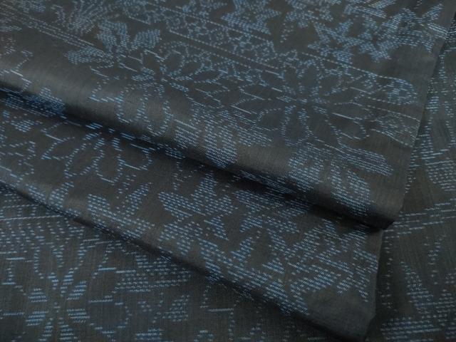 平和屋着物●本場大島紬　エ霞花文　小田急百貨店扱い　正絹　逸品　AABB7339ck