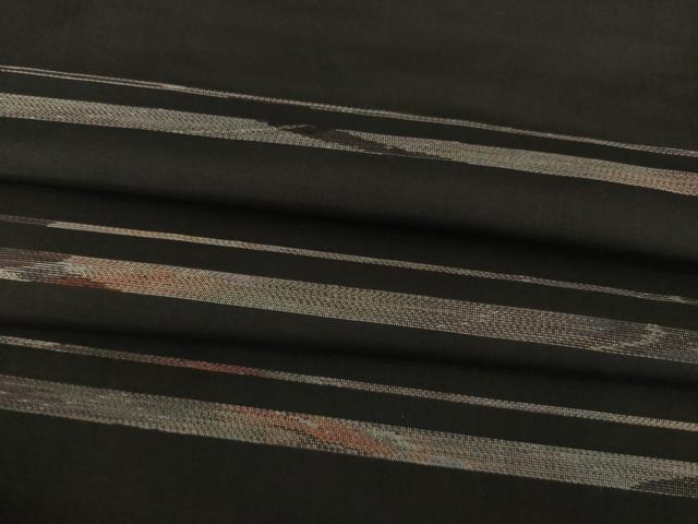 平和屋着物●本場大島紬　段違い文様　正絹　逸品　AABB7358ck