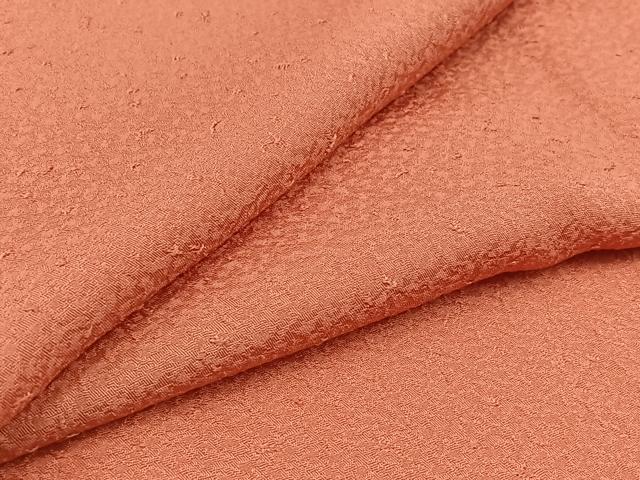 平和屋着物▽上質な色無地　単衣　真朱色　正絹　逸品　AABB7731jh