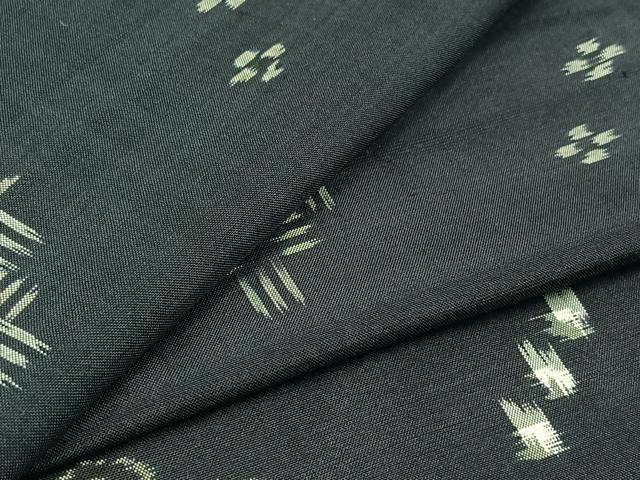 平和屋着物▽本場琉球絣　単衣　正絹　逸品　AABB7733jh