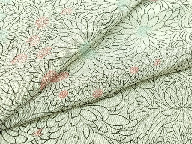 平和屋着物▽上質な小紋　単衣　花尽くし　鬼しぼ縮緬　三越扱い　正絹　逸品　AABB7756jh