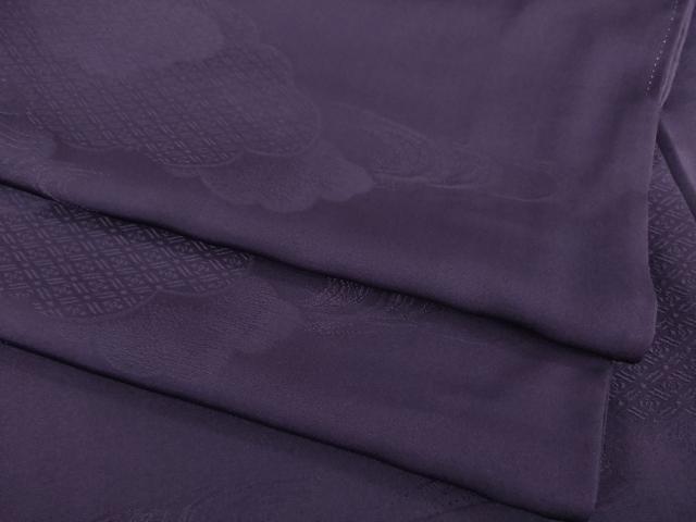 平和屋着物●上質な色無地　流水雲重ね地紋　黒紅色　正絹　逸品　AABB7900ck