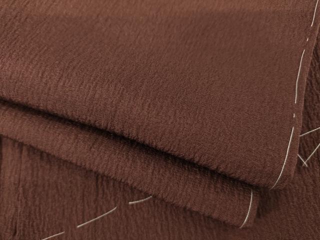 平和屋着物●上質な色無地　葡萄茶色　ロング丈　正絹　逸品　未使用　AABB7936ck