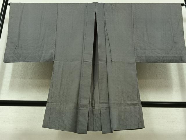 平和屋着物▽男性　羽織　スリーシーズン　春夏秋　塵除け　灰色　正絹　逸品　AABB8008jh