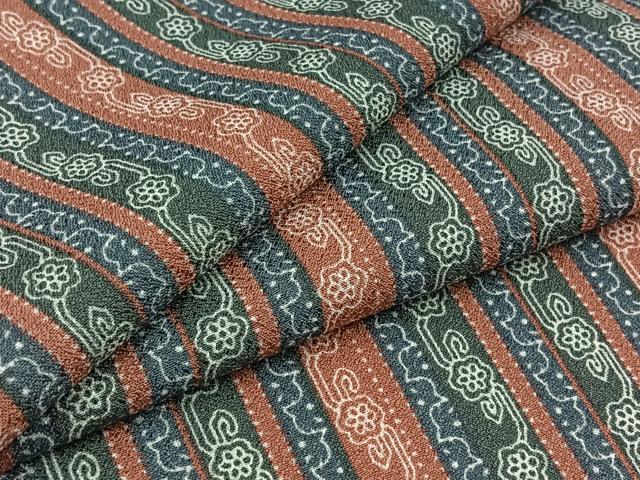 平和屋着物▽小紋　単衣　花間道　洗える着物　AABB8012jh