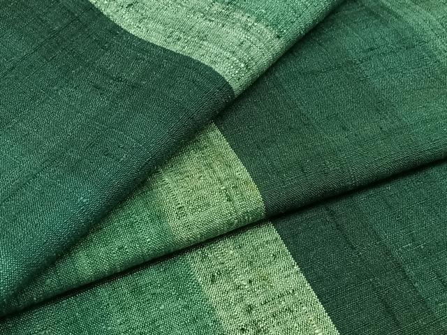 平和屋着物▽上質な紬　単衣　縞　正絹　逸品　AABB8030jh