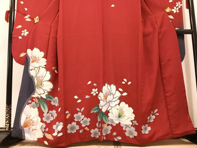 平和屋着物○豪華振袖 駒刺繍 舞桜文 暈し染め 金彩 正絹