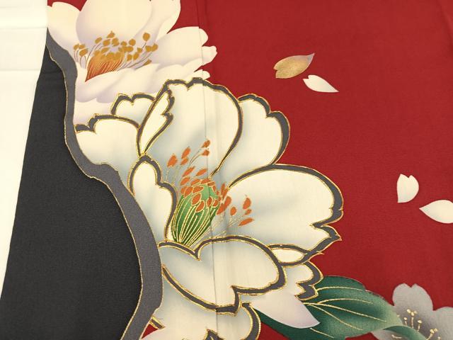 平和屋着物○豪華振袖 駒刺繍 舞桜文 暈し染め 金彩 正絹