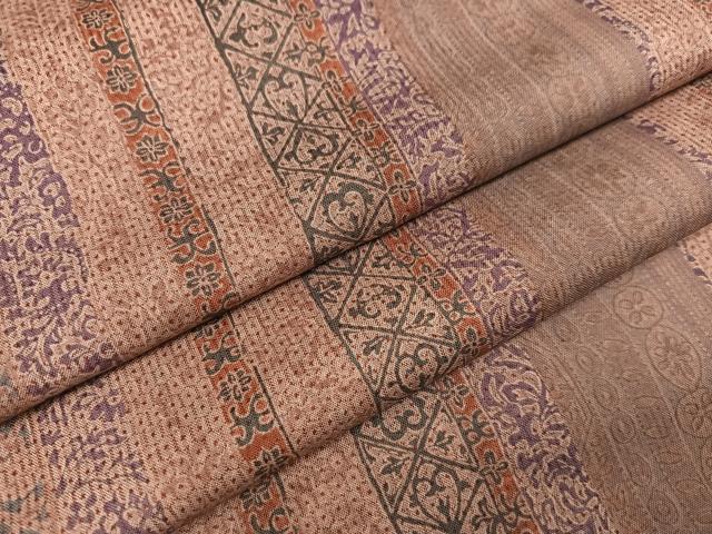 平和屋着物●本場染大島紬　間道　正絹　逸品　AABB8171ph