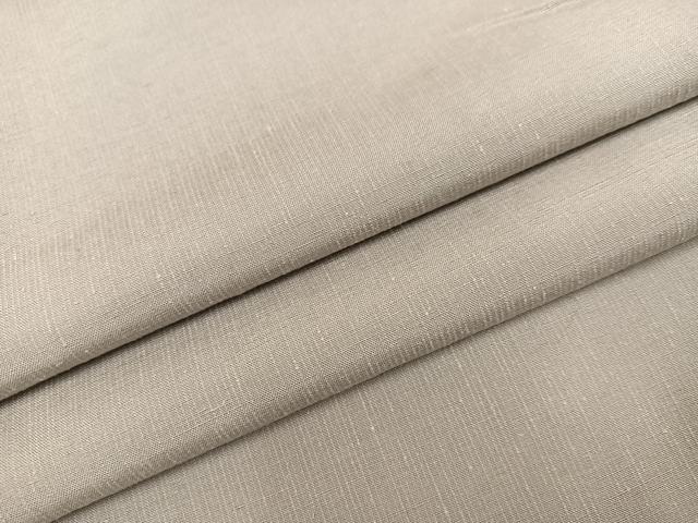 平和屋着物●上質な紬　色無地　利休白茶色　正絹　逸品　AABB8172ph