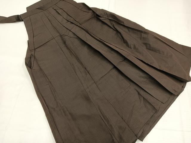 平和屋着物●男性　馬乗り袴　縞　正絹　逸品　AABB8188ph