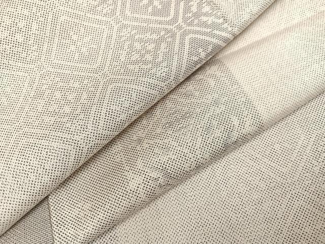 平和屋着物●本場大島紬　白大島　カタス9マルキ　間道　正絹　逸品　AABB8192ph