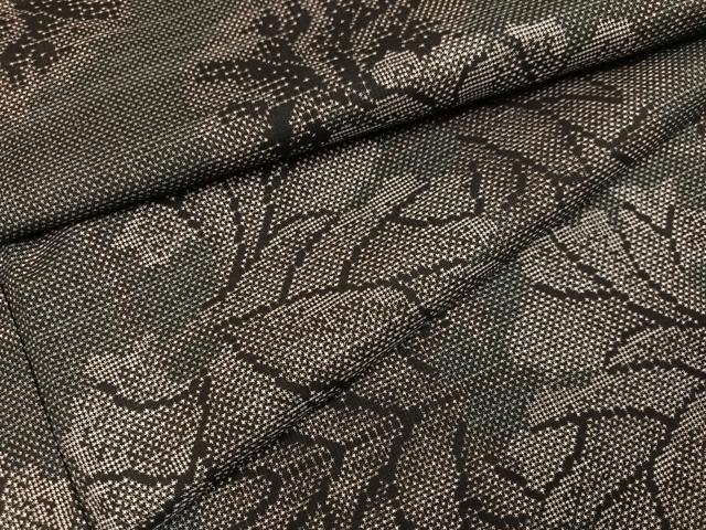 平和屋着物●本場大島紬　一元7マルキ　花尽くし　正絹　逸品　AABB8235ph