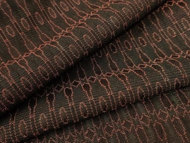 平和屋着物＊夏物　小紋　紗　幾何学文様　正絹　逸品　AABB8243jd