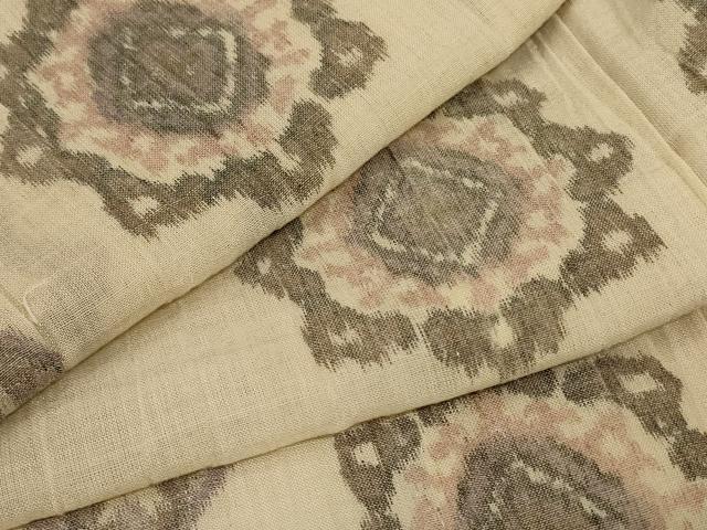 平和屋着物＊夏物　小紋　紗　正倉院花文　AABB8251jd