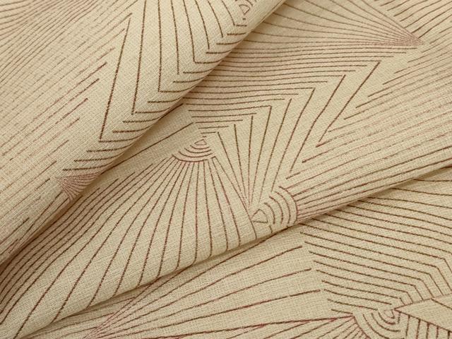 平和屋着物＊夏物　小紋　紗　幾何学文様　AABB8254jd