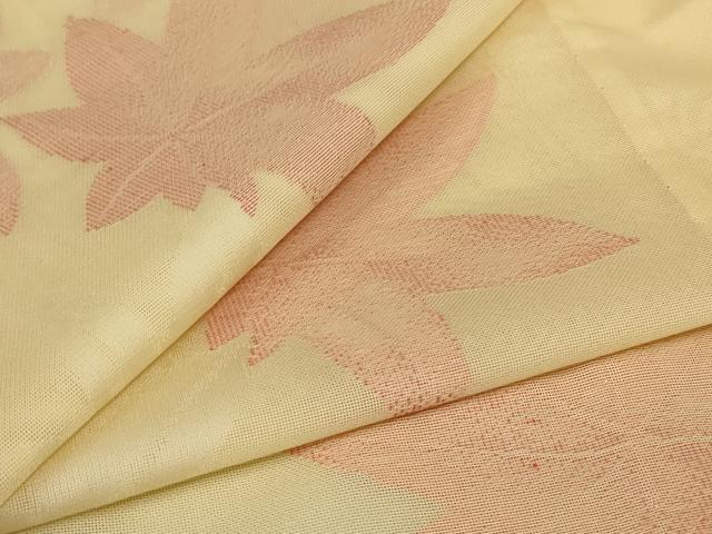 平和屋着物＊夏物　小紋　紗　楓文　正絹　逸品　AABB8260jd