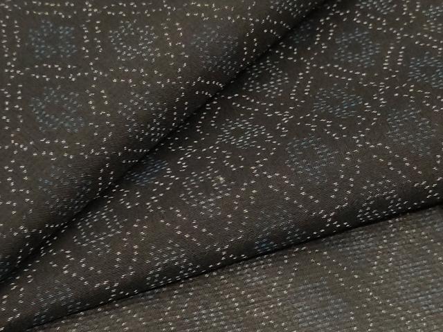 平和屋着物＊夏物　本場大島紬　夏大島　菱文　正絹　逸品　AABB8267jd