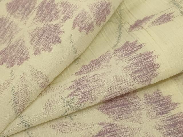 平和屋着物＊夏物　小紋　紗　舞花文　洗える着物　AABB8284jd