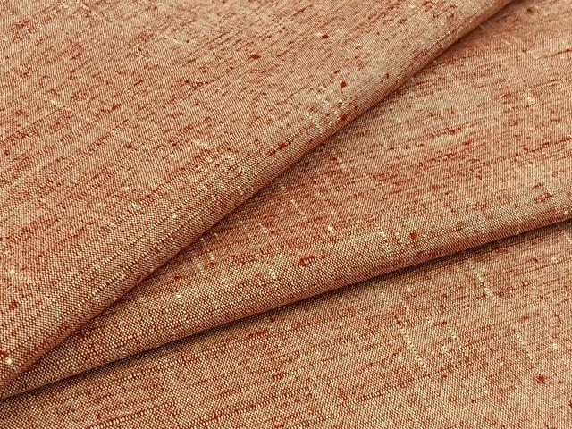 平和屋着物▽上質な紬　単衣　霞文　正絹　逸品　AABB8391jh