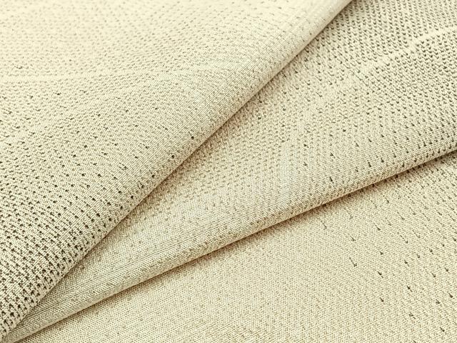 平和屋着物▽本塩沢　単衣　流水文　正絹　逸品　AABB8397jh