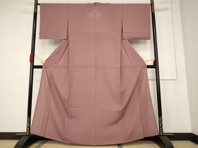 平和屋着物＊夏物　色無地　絽　蘇芳香色　正絹　逸品　未使用　AABB8608st