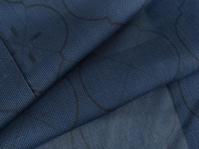 平和屋着物＊夏物　小紋　紗　立涌文様　正絹　逸品　AABB8616st