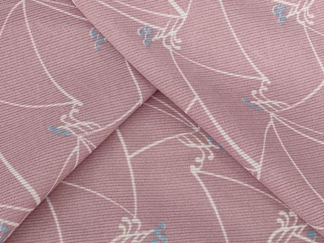 平和屋着物＊夏物　小紋　絽　幾何学花文　洗える着物　AABB8631st