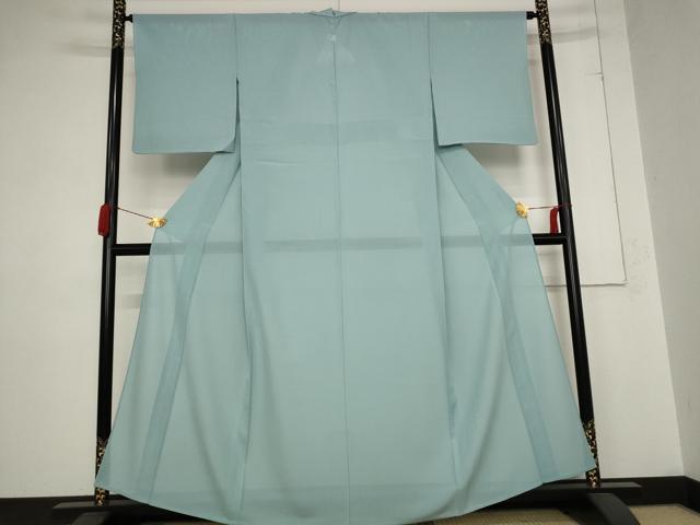 平和屋着物＊夏物　色無地　絽　空色　正絹　逸品　AABB8672st