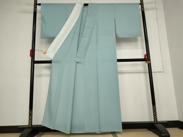 平和屋着物＊夏物 色無地 絽 空色 正絹 逸品 AABB8672st