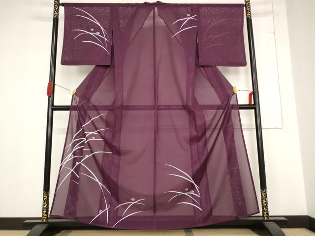 平和屋着物＊夏物　訪問着　絽　露芝文　洗える着物　AABB8682st