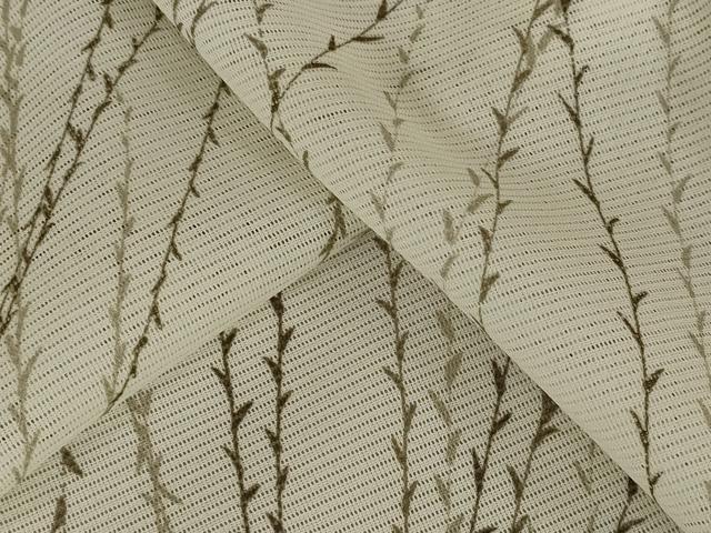 平和屋着物＊夏物　小紋　絽　枝葉文　洗える着物　AABB8694st