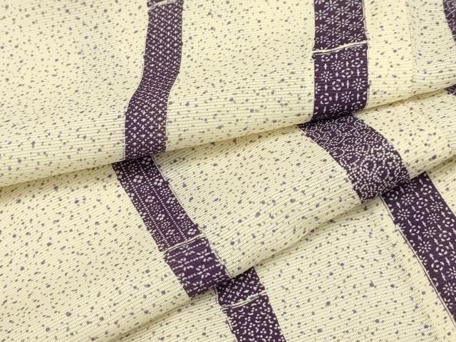 平和屋着物＊夏物　小紋　絽　間道　正絹　逸品　AABB8766sx