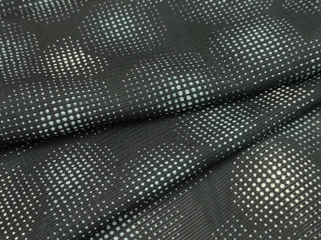 平和屋着物＊夏物　小紋　絽　丸文　洗える着物　AABB8808sx