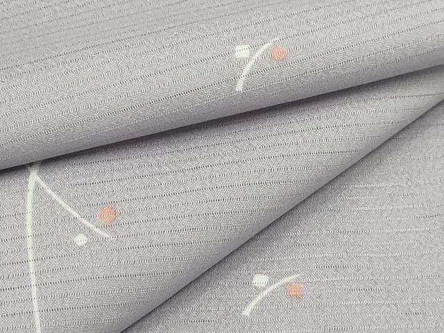 平和屋着物＊夏物　小紋　絽　枝花文　洗える着物　AABB8840sx