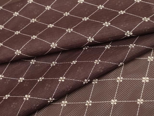 平和屋着物＊夏物　小紋　絽　花菱文　洗える着物　AABB8847sx