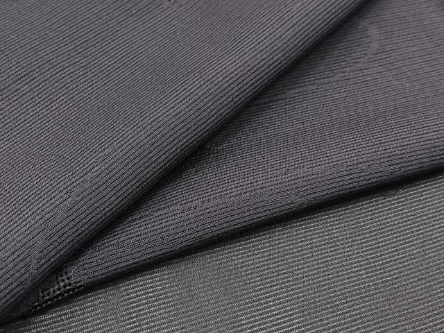 平和屋着物＊夏物　色無地　絽　流水地紋　深紫色　正絹　逸品　AABB9202jh