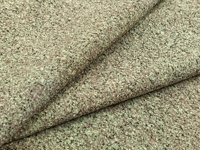 平和屋着物▽上質な小紋　単衣　霞文　鬼しぼ縮緬　正絹　逸品　AABB9212jh