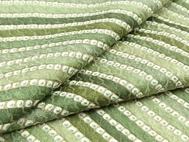 平和屋着物▽上質な小紋　単衣　変り斜縞　正絹　逸品　AABB9221jh