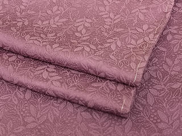 平和屋着物●上質な色無地　南天地紋　暗紅色　ロング丈　正絹　逸品　AABC0027zg